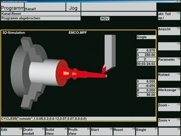 CNC simulation Win3D-View: EMCO lathes and milling machines for CNC ...